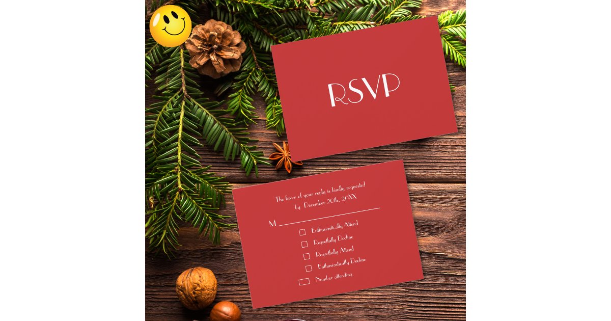 Funny Custom Christmas Holiday Party RSVP Card | Zazzle