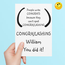 Funny Custom Congratulations Congrats Humor Quote Card | Zazzle