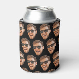 Funny Custom Face Cut Out Photo Can Cooler | Zazzle