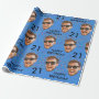 Funny Custom Face Photo Birthday Party Wrapping Paper | Zazzle