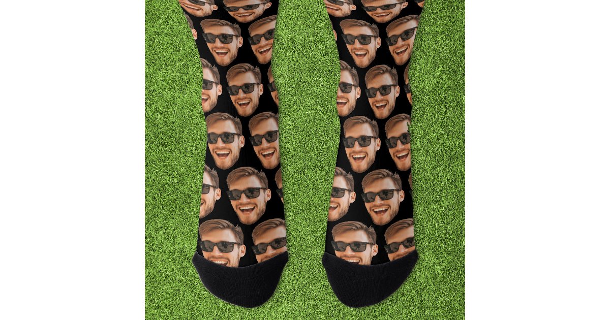Funny Custom Face Photo Crew Socks | Zazzle