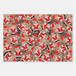 Funny Custom Face Photo Santa Claus Christmas Wrapping Paper Sheets ...