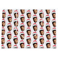 Funny Custom Face Photo Santa Head Christmas Large Gift Bag | Zazzle
