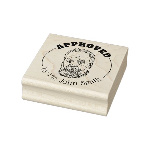 Funny Custom Photo Teacher Classroom Approved Rubber Stamp | Zazzle