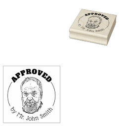Funny Custom Photo Teacher Classroom Approved Rubber Stamp | Zazzle