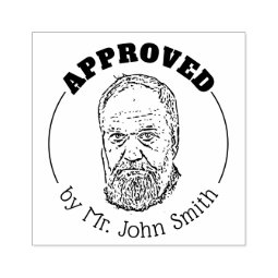 Funny Custom Photo Teacher Classroom Approved Rubber Stamp | Zazzle