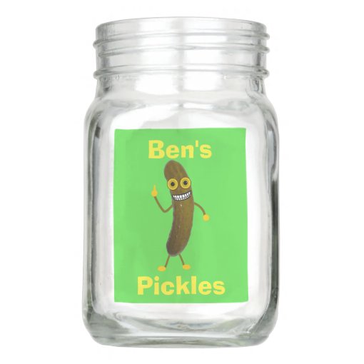 Funny Custom Pickle Gherkin Jar | Zazzle