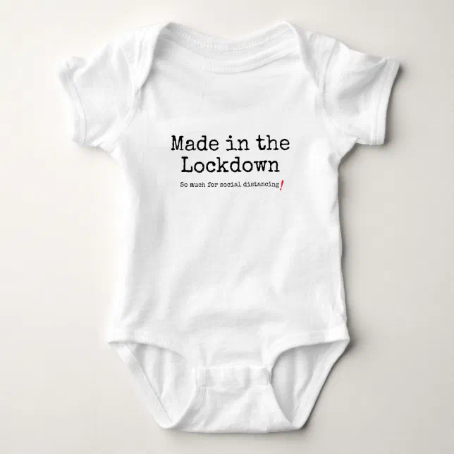 Funny custom toddler social distancing lockdown baby bodysuit | Zazzle