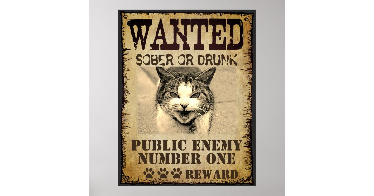 Funny custom wanted poster | Zazzle