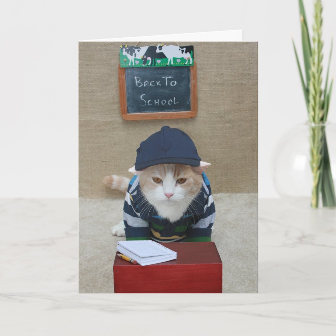 Funny Customizable Back to School Card | Zazzle
