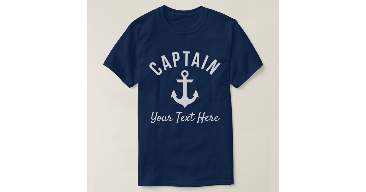 Funny Customizable Boat Captain's Shirt | Zazzle