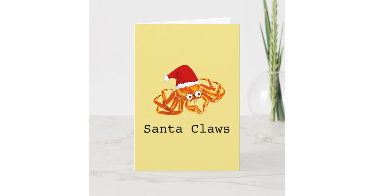 Funny Customizable 'Santa Claws' christmas Holiday Card | Zazzle