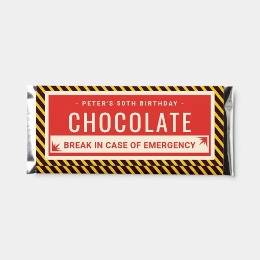 Funny Customized Emergency Chocolate Hershey Bar F | Zazzle