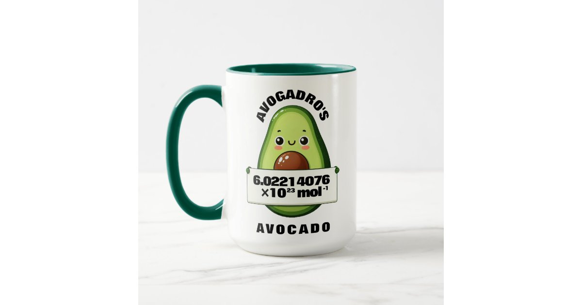 Funny Cute Avogadro's Avocado Mug | Zazzle