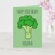 Funny Cute Broccoli Green Veggie Birthday Card | Zazzle
