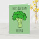 Funny Cute Broccoli Green Veggie Birthday Card | Zazzle