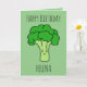 Funny Cute Broccoli Green Veggie Birthday Card | Zazzle