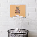 Funny cute cockroach cartoon character mini basketball hoop | Zazzle