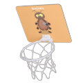 Funny cute cockroach cartoon character mini basketball hoop | Zazzle