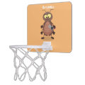 Funny cute cockroach cartoon character mini basketball hoop | Zazzle