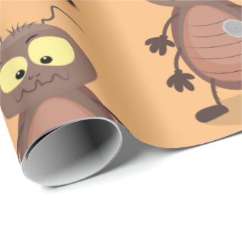 Funny cute cockroach cartoon character wrapping paper | Zazzle