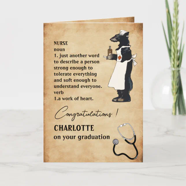 Funny & Cute Congratulations Nurse Graduation Card | Zazzle
