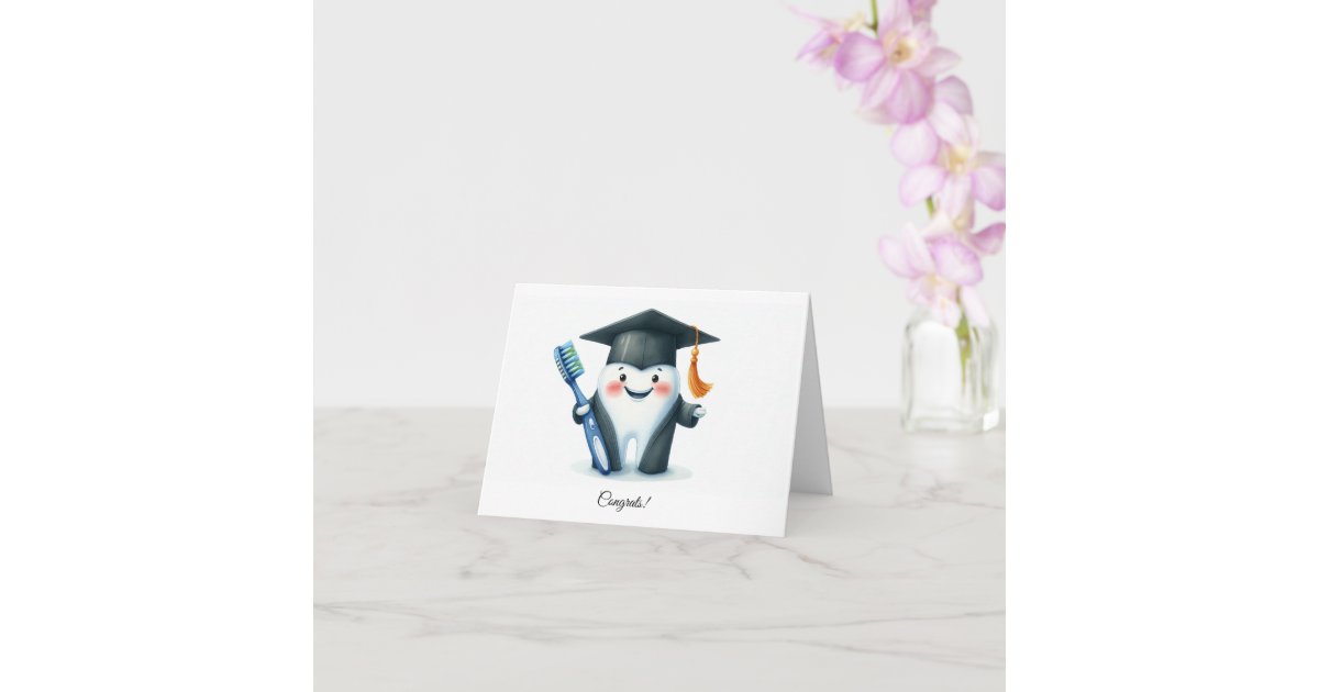 Funny Cute Dental School/Dentist Graduation Card | Zazzle