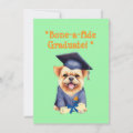 Funny Cute Dog Graduation Greeting Card | Zazzle
