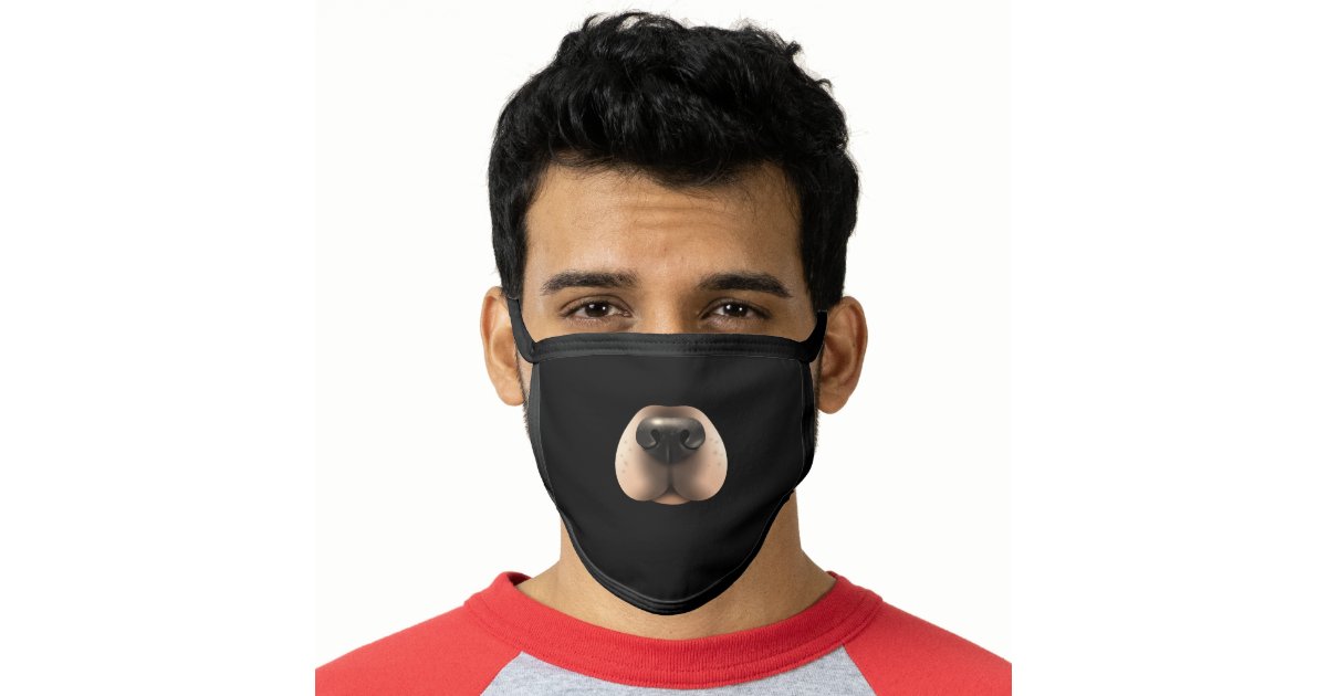 Funny Cute Dog Nose Face Mask | Zazzle