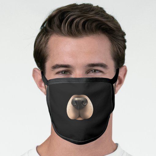 Funny Cute Dog Nose Face Mask | Zazzle
