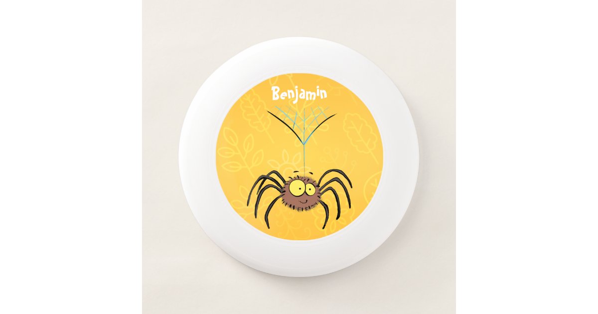 Funny cute fluffy spider cartoon Wham-O frisbee | Zazzle