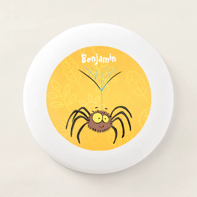 Funny cute fluffy spider cartoon Wham-O frisbee | Zazzle