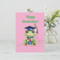 Funny Cute Frog Graduation Greeting Card | Zazzle