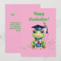 Funny Cute Frog Graduation Greeting Card | Zazzle