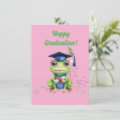 Funny Cute Frog Graduation Greeting Card | Zazzle