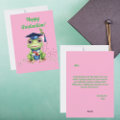 Funny Cute Frog Graduation Greeting Card | Zazzle