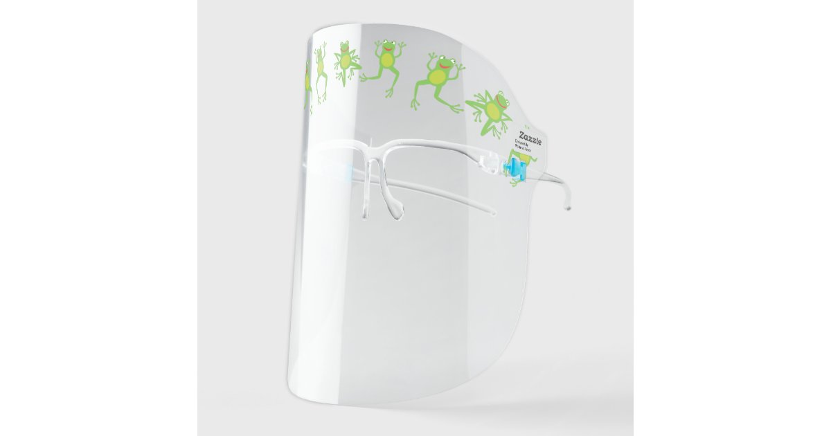 Funny Cute Frogs Kids Face Shield | Zazzle