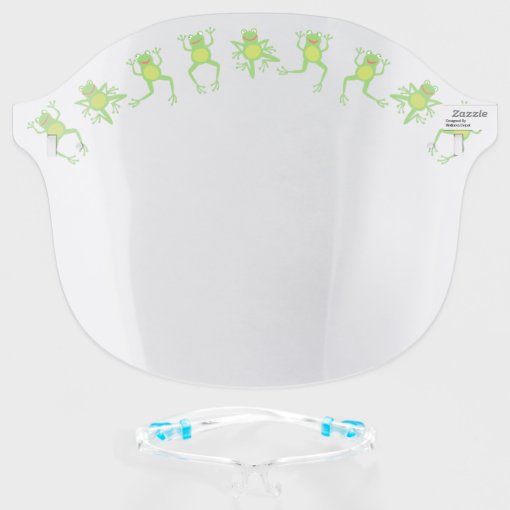 Funny Cute Frogs Kids Face Shield | Zazzle