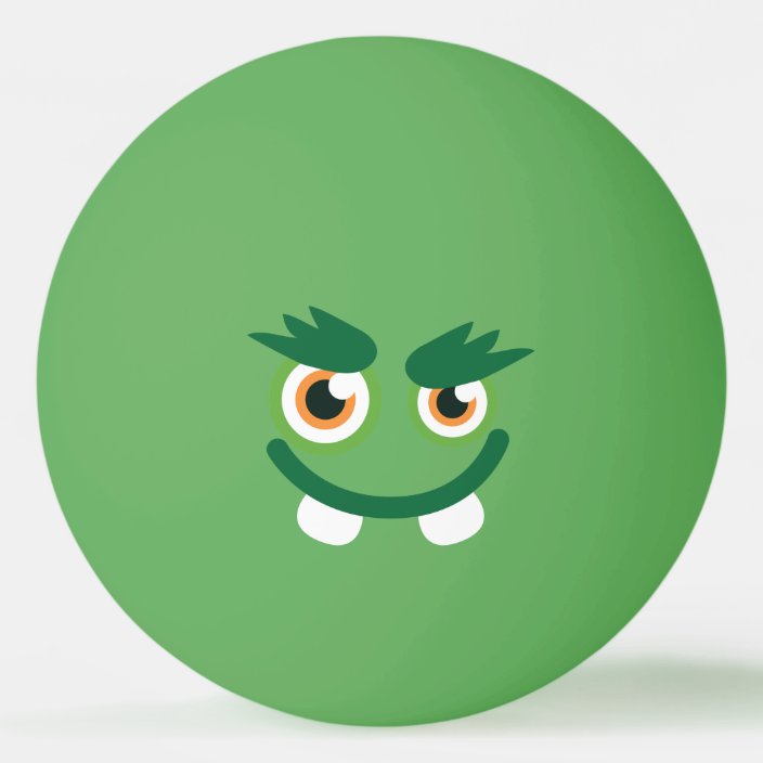 Funny Cute Green Monster. Ping Pong Ball | Zazzle.com