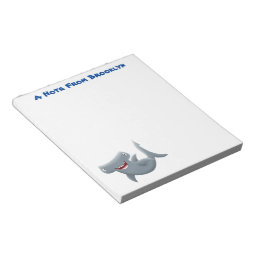 Funny cute Hammerhead shark cartoon Notepad | Zazzle