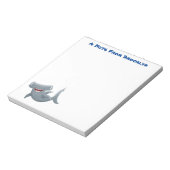 Funny cute Hammerhead shark cartoon Notepad | Zazzle