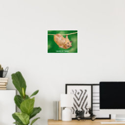 Funny & Cute Hamster Poster | Zazzle