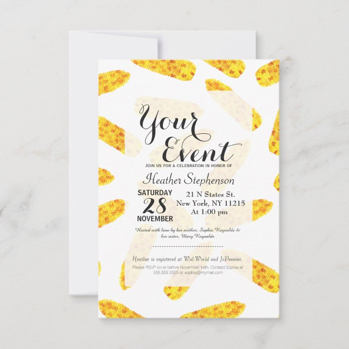 Funny Cute Hand Drawn Summer Corn on the Cob Invitation | Zazzle.com