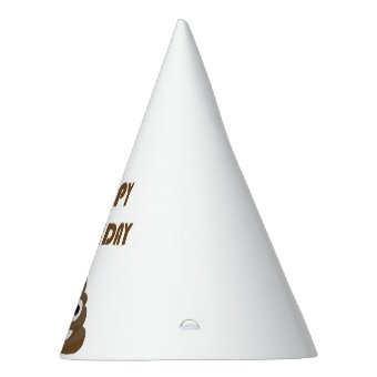 Funny Cute Happy Birthday Party Poop Emoji Party Hat | Zazzle