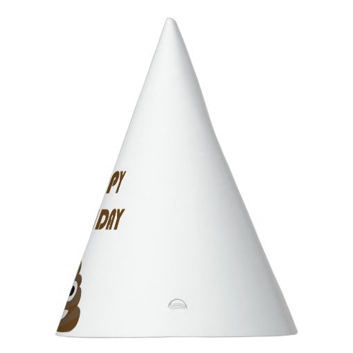 Funny Cute Happy Birthday Party Poop Emoji Party Hat | Zazzle