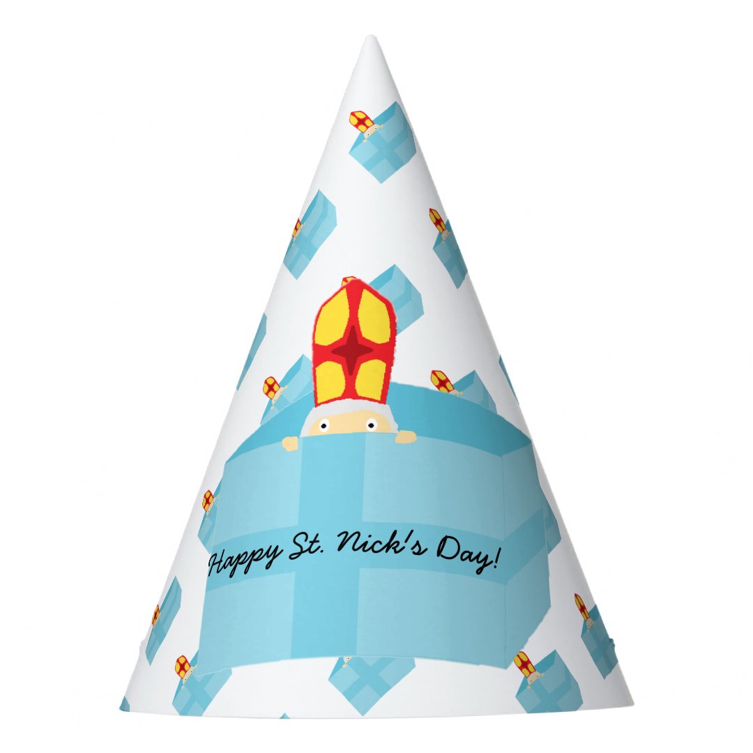 Funny Cute Kids Art St. Nicholas Sinterklaas Party Hat | Zazzle