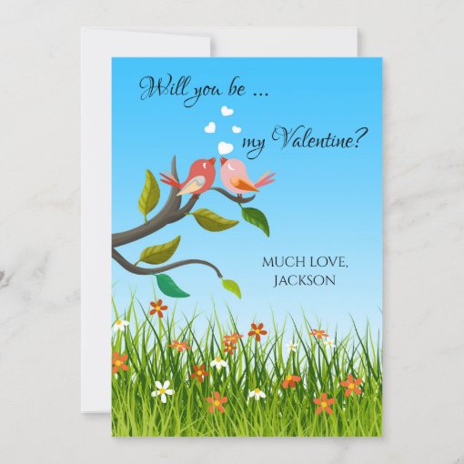 Funny Cute Love Birds Valentines Day Card | Zazzle
