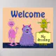 Funny Cute Monsters Welcome Back to School Kids Poster | Zazzle