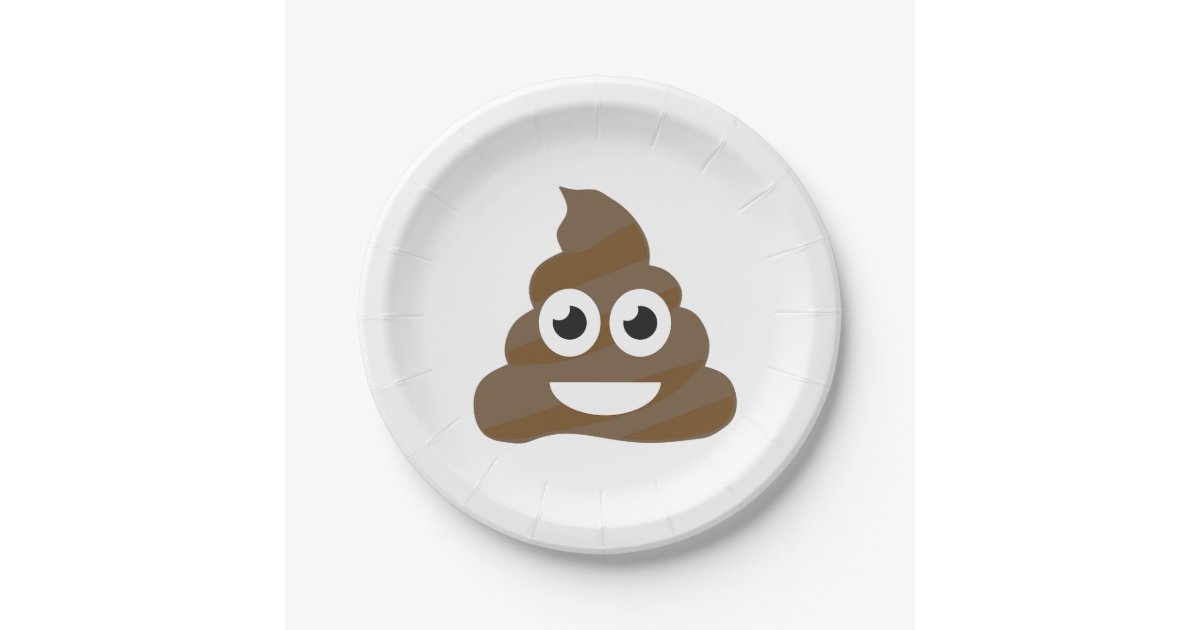 Funny Cute Poop Emoji Paper Plates | Zazzle