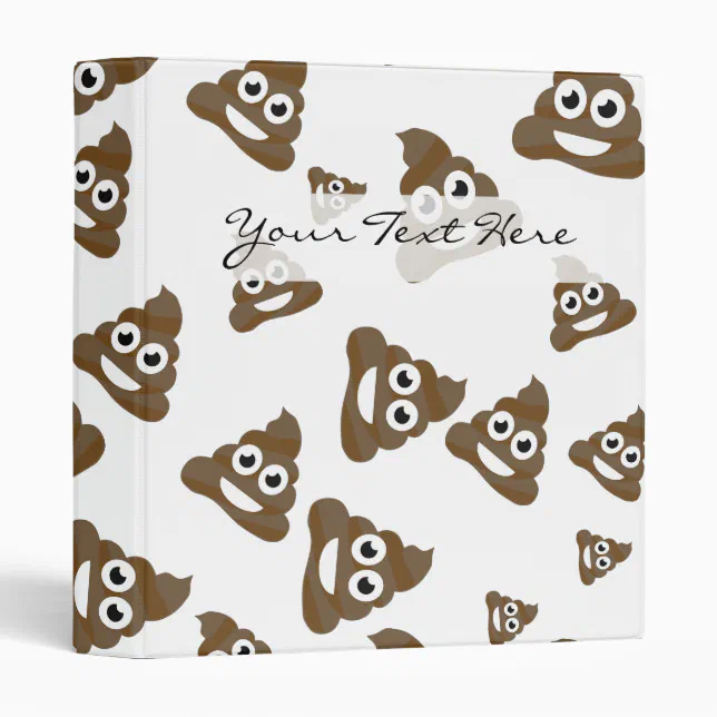 Funny Cute Poop Emoji Pattern Binder | Zazzle